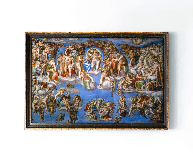 Michelangelo the Last Judgment Art Print, Christian Print, Renaissance ...