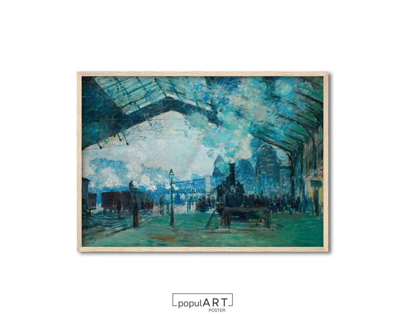 Claude Monet "arrival of the Normandy Train" Art Poster, Impressionist ...