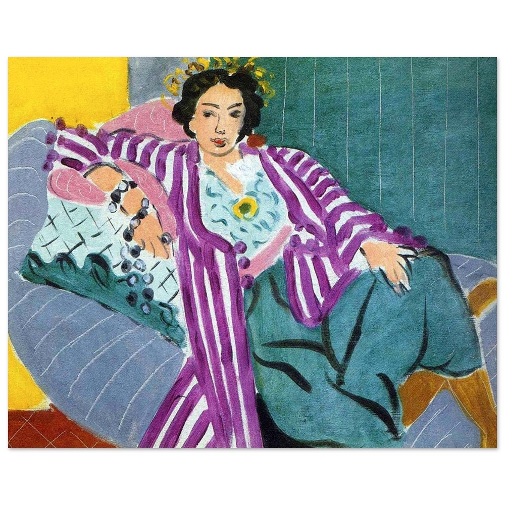 Henri Matisse small Odalisque in Purple Robe Art Poster, Woman Oil ...