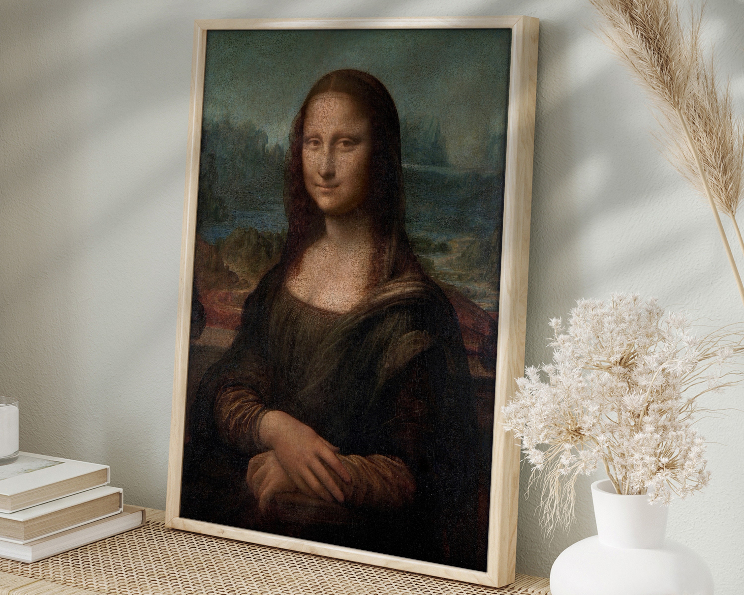 Leonardo Da Vinci mona Lisa Art Print, Oil Painting Poster, Renaissance ...