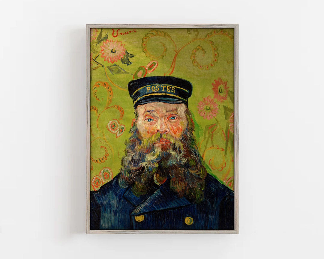 Vincent Van Gogh the Postman Poster, Portrait Painting, Vintage Print ...