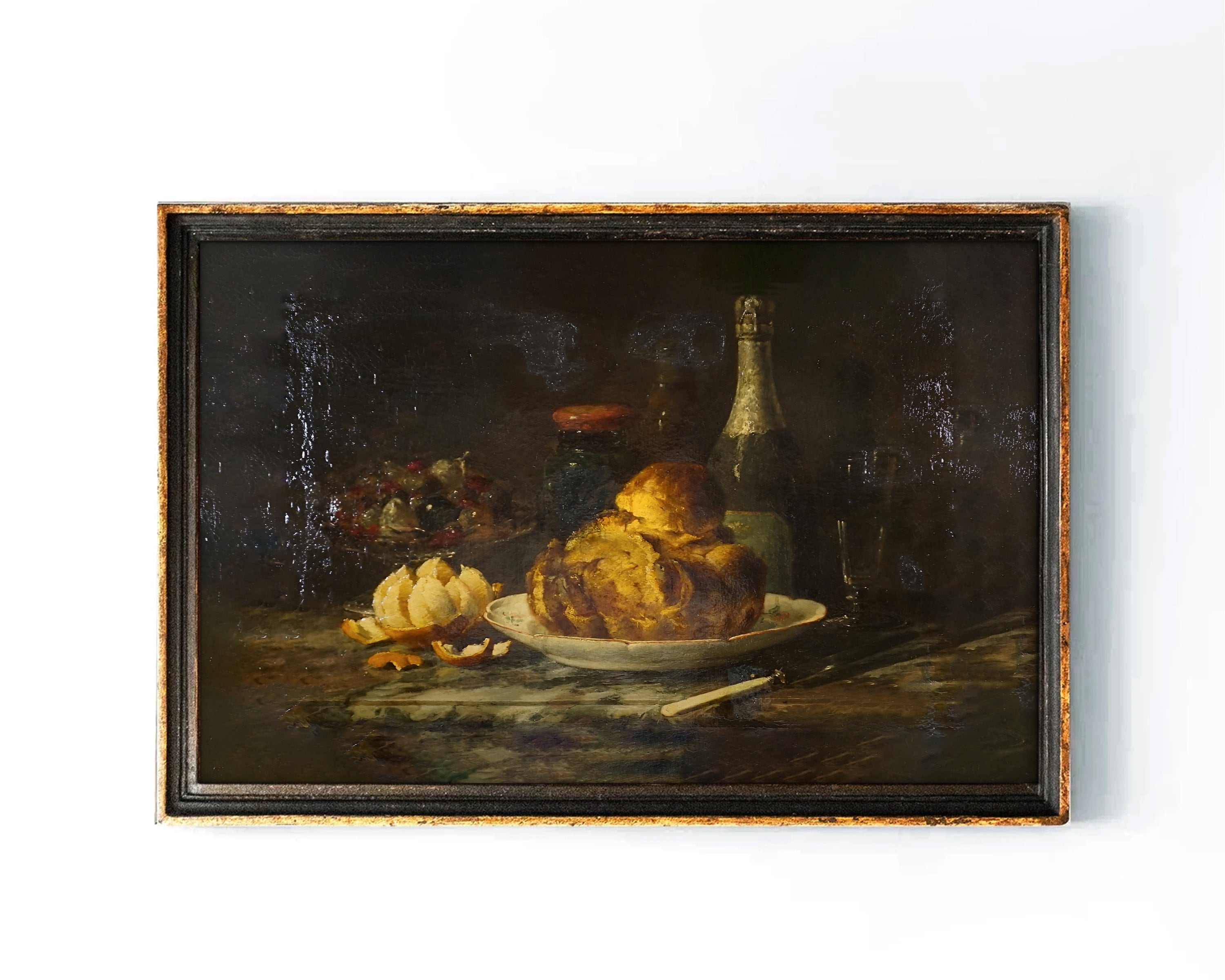 Vintage Kitchen Still Life Painting, Farmhouse Print, Kitchen Art ...