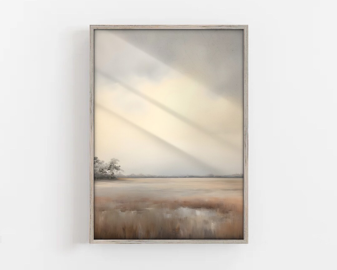 Vintage Landscape Poster, Rustic Farmhouse Decor, Warm Vintage Print ...