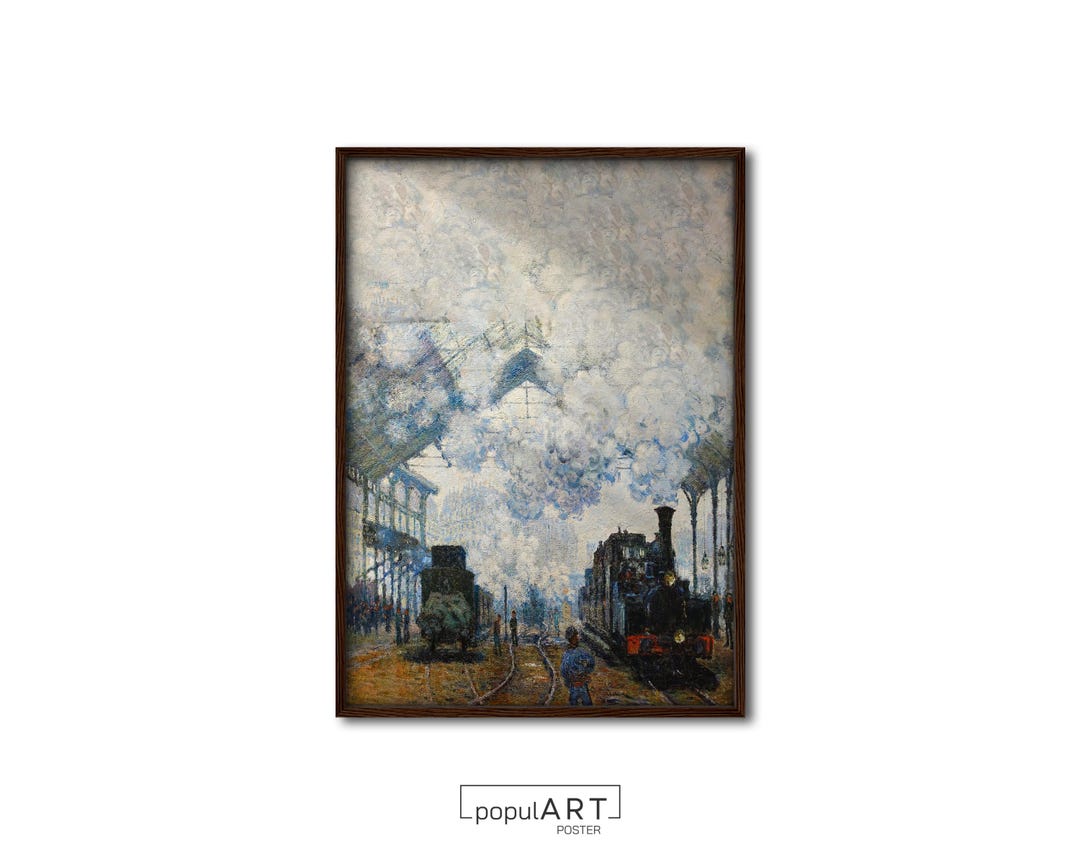 Claude Monet "arrival of a Train" Art Print, Impressionist Oil Painting ...