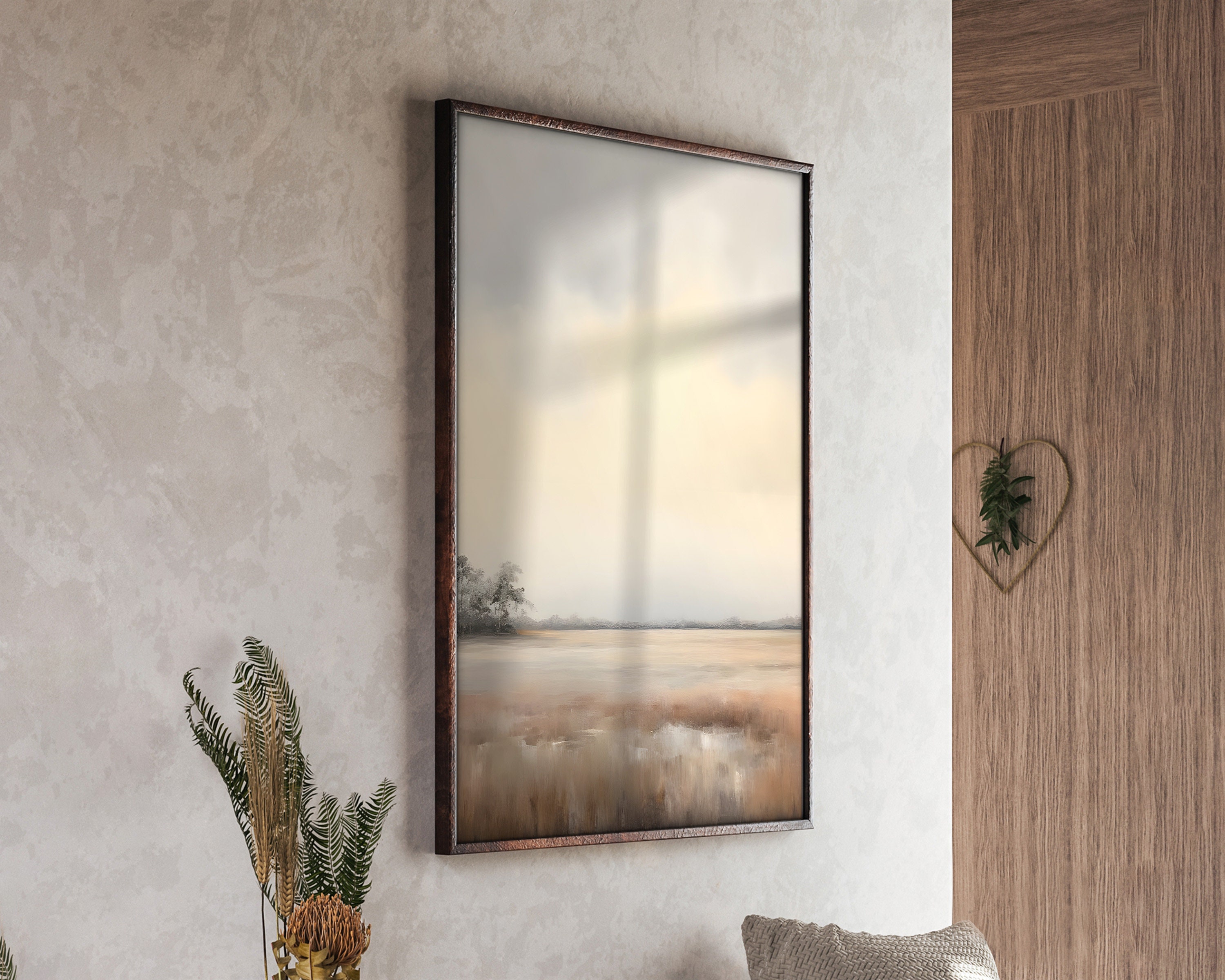 Vintage Landscape Poster, Rustic Farmhouse Decor, Warm Vintage Print ...