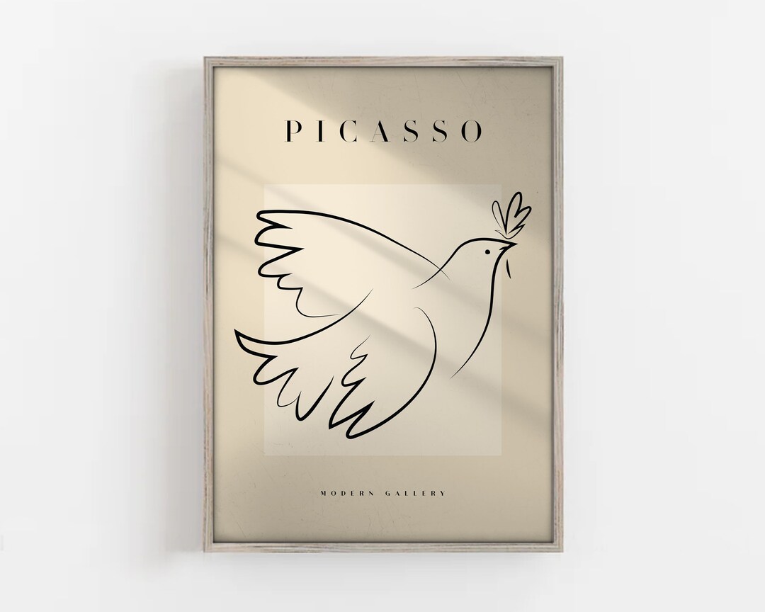 Picasso Dove Print, Peace Print, Picasso Line Art, Modern Art, Vintage ...