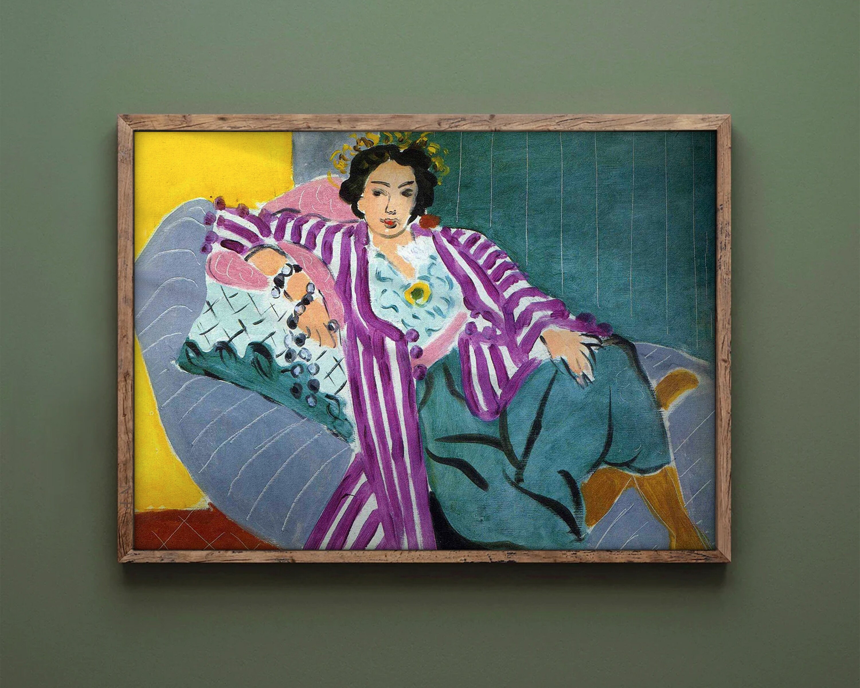 Henri Matisse "small Odalisque in Purple Robe" Art Poster, Woman Oil ...