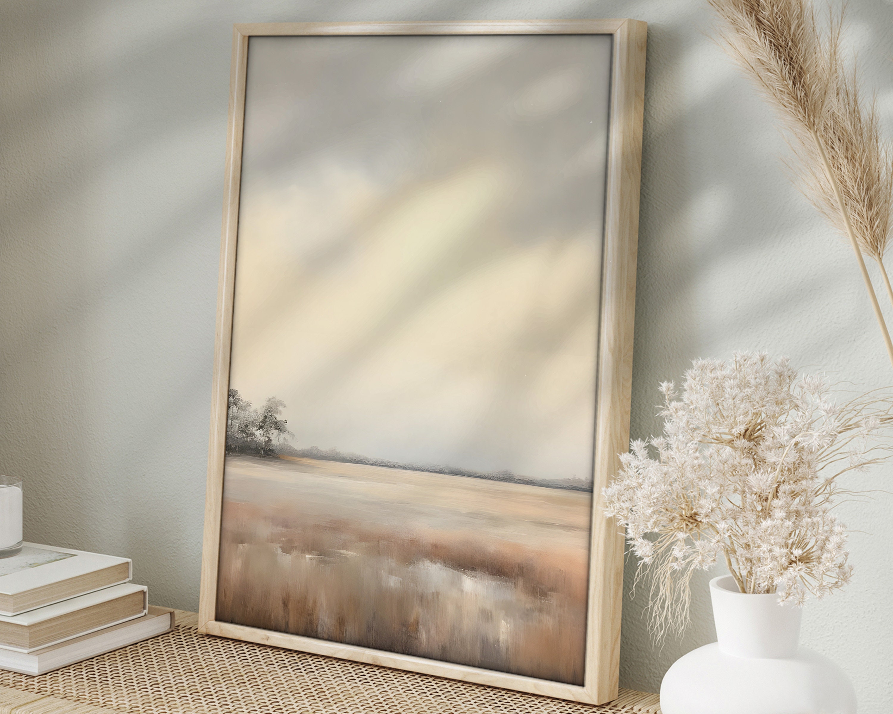 Vintage Landscape Poster, Rustic Farmhouse Decor, Warm Vintage Print ...