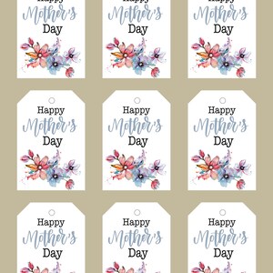 Mothers Day Gift Tags, Printable Mothers Day Treat Tags, Mothers Day ...