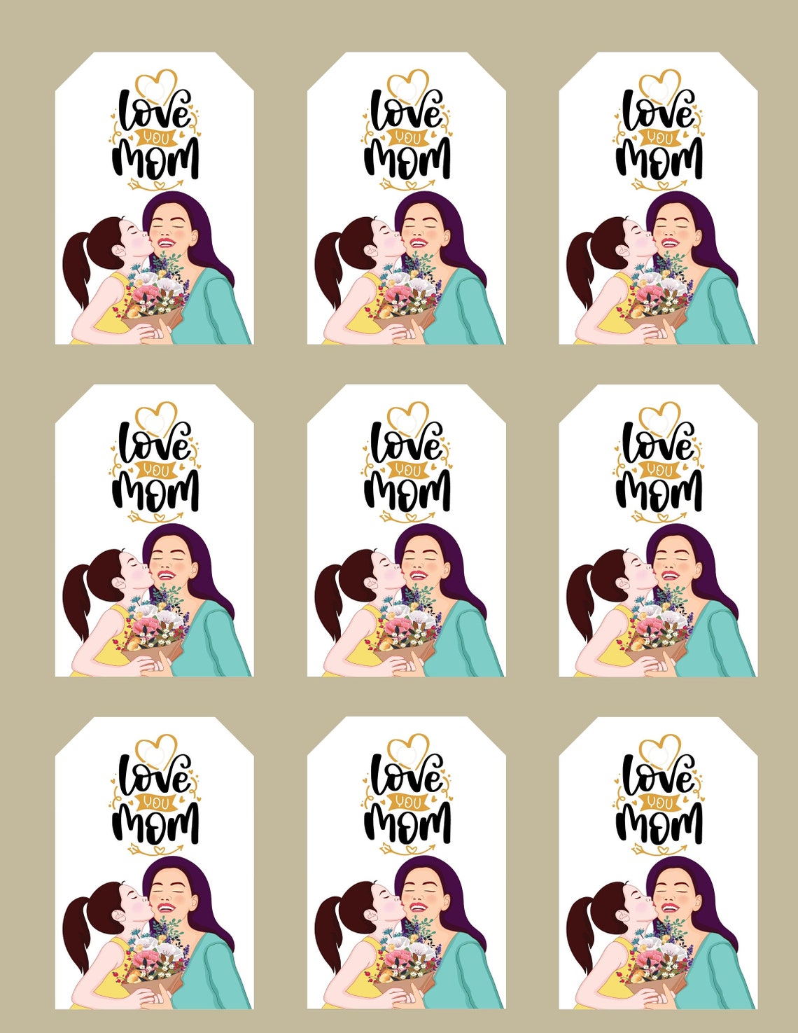 Mothers Day Gift Tags, Printable Mothers Day Treat Tags, Mothers Day ...