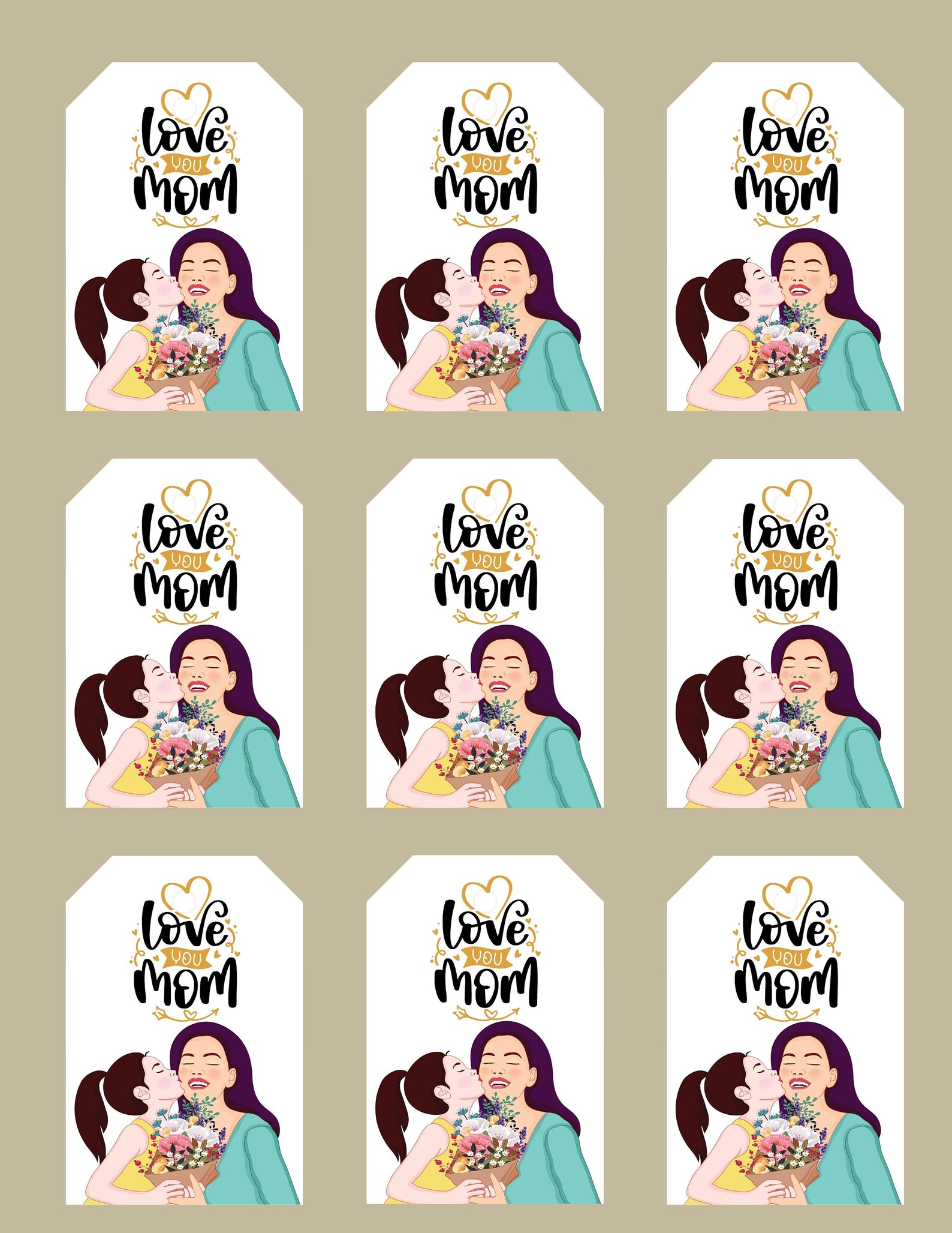 Mothers Day Gift Tags, Printable Mothers Day Treat Tags, Mothers Day ...