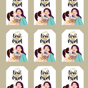 Mothers Day Gift Tags, Printable Mothers Day Treat Tags, Mothers Day ...