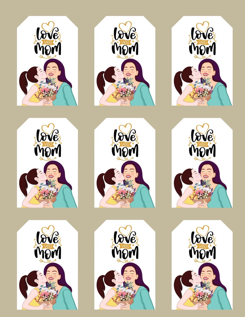 Mothers Day Gift Tags, Printable Mothers Day Treat Tags, Mothers Day ...