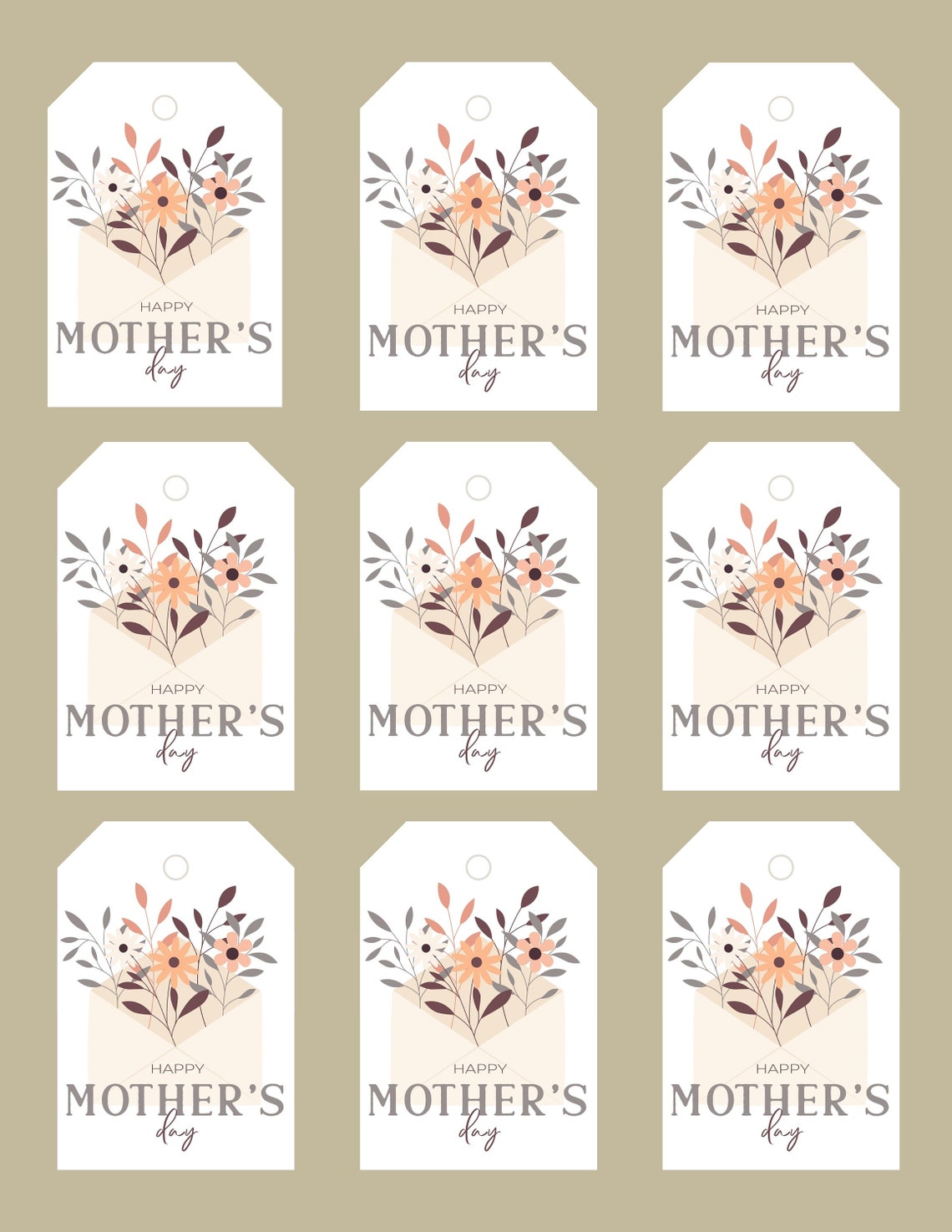 Mothers Day Gift Tags Printable Mothers Day Treat Tags - Etsy