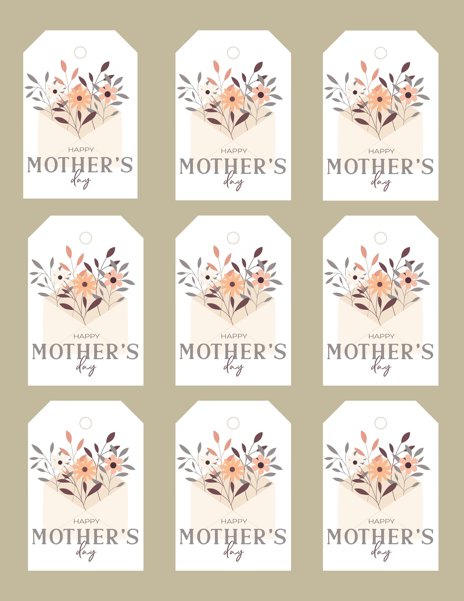 Mothers Day Gift Tags Printable Mothers Day Treat Tags - Etsy