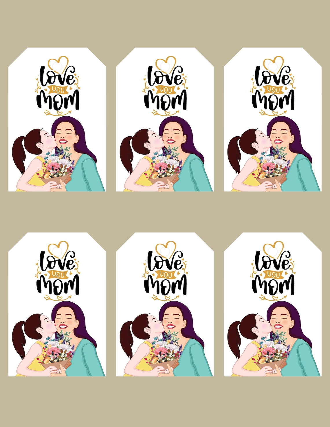 Mothers Day Gift Tags, Printable Mothers Day Treat Tags, Mothers Day ...