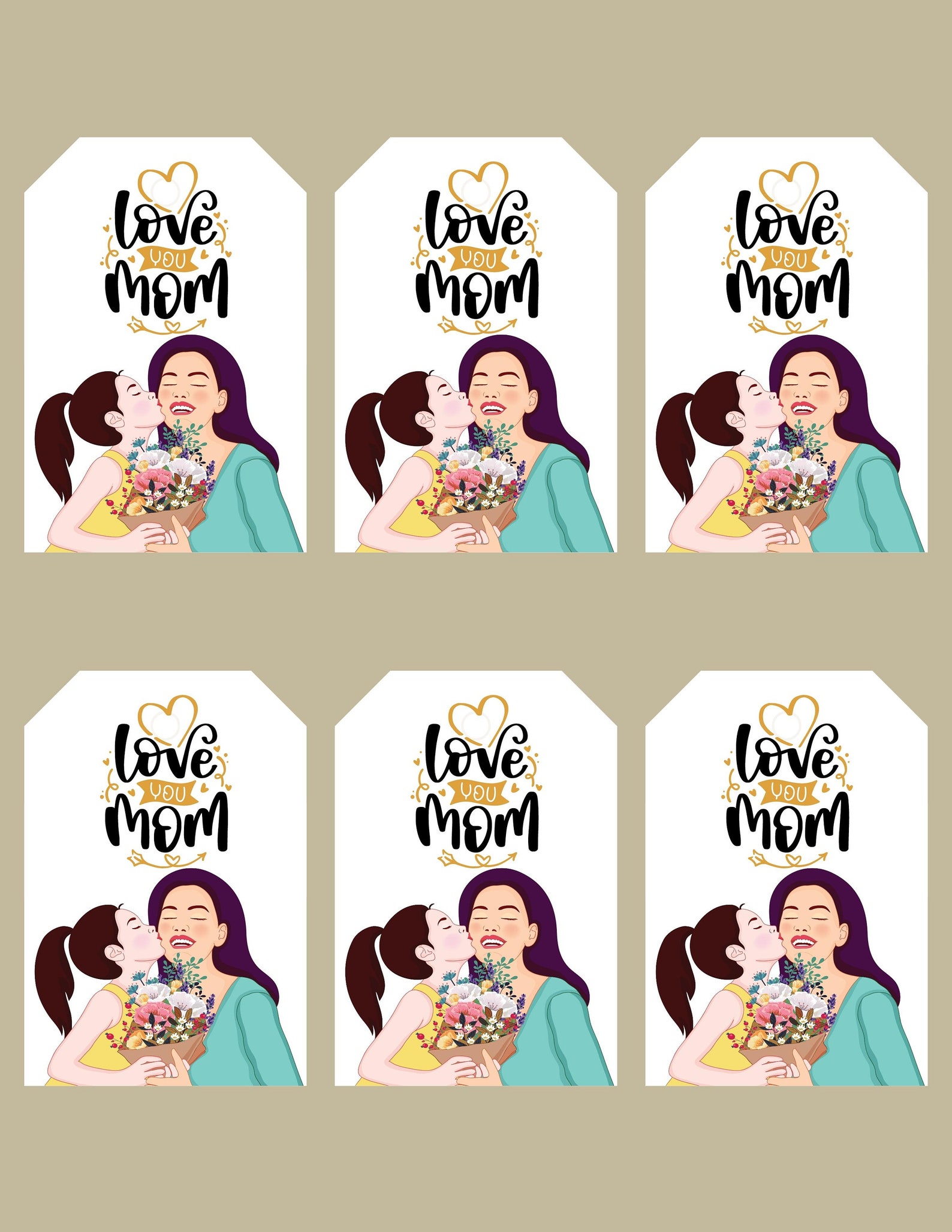 Mothers Day Gift Tags, Printable Mothers Day Treat Tags, Mothers Day ...