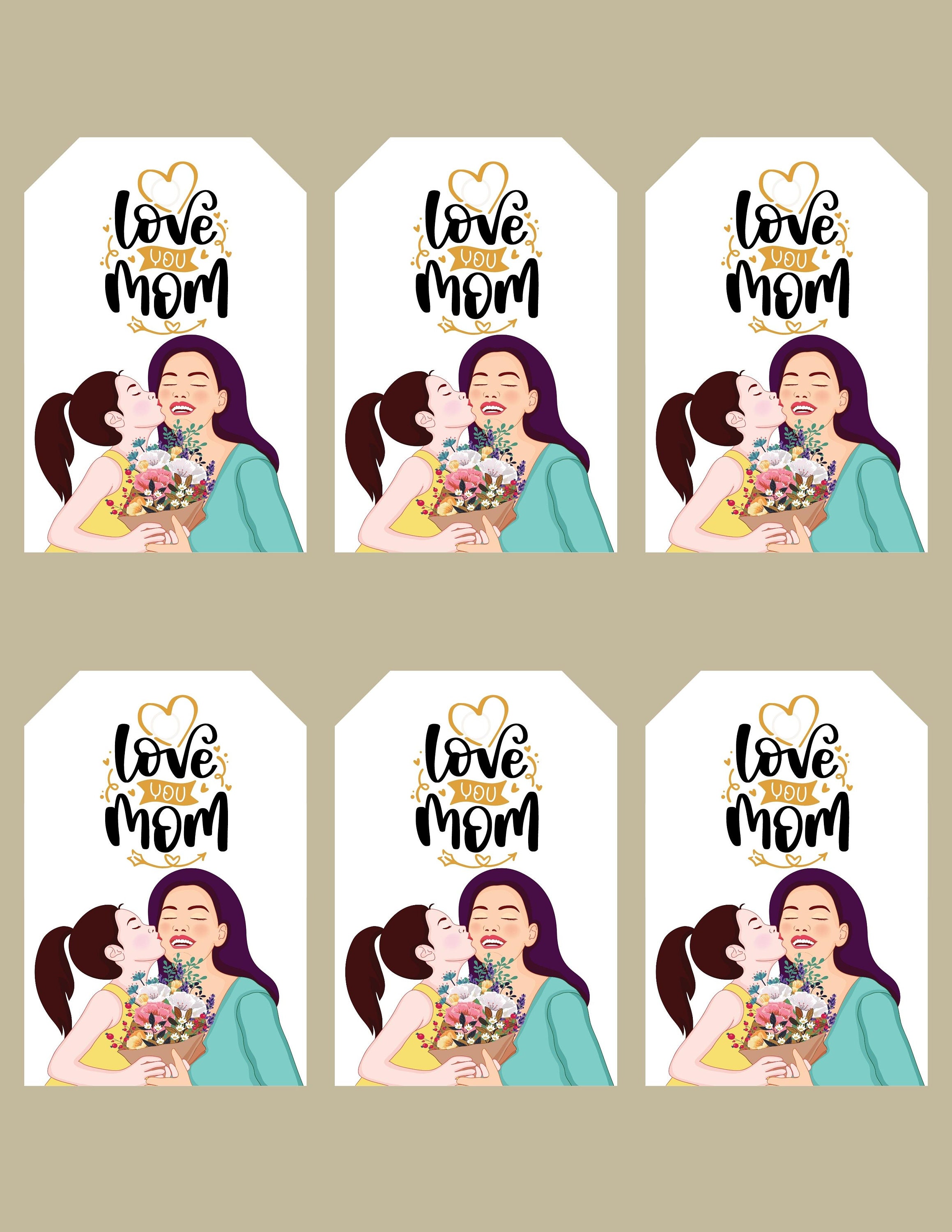 Mothers Day Gift Tags, Printable Mothers Day Treat Tags, Mothers Day ...