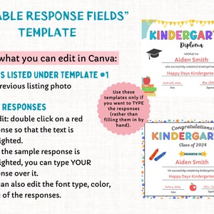 Editable Kindergarten Graduation Certificate, Printable Kindergarten ...