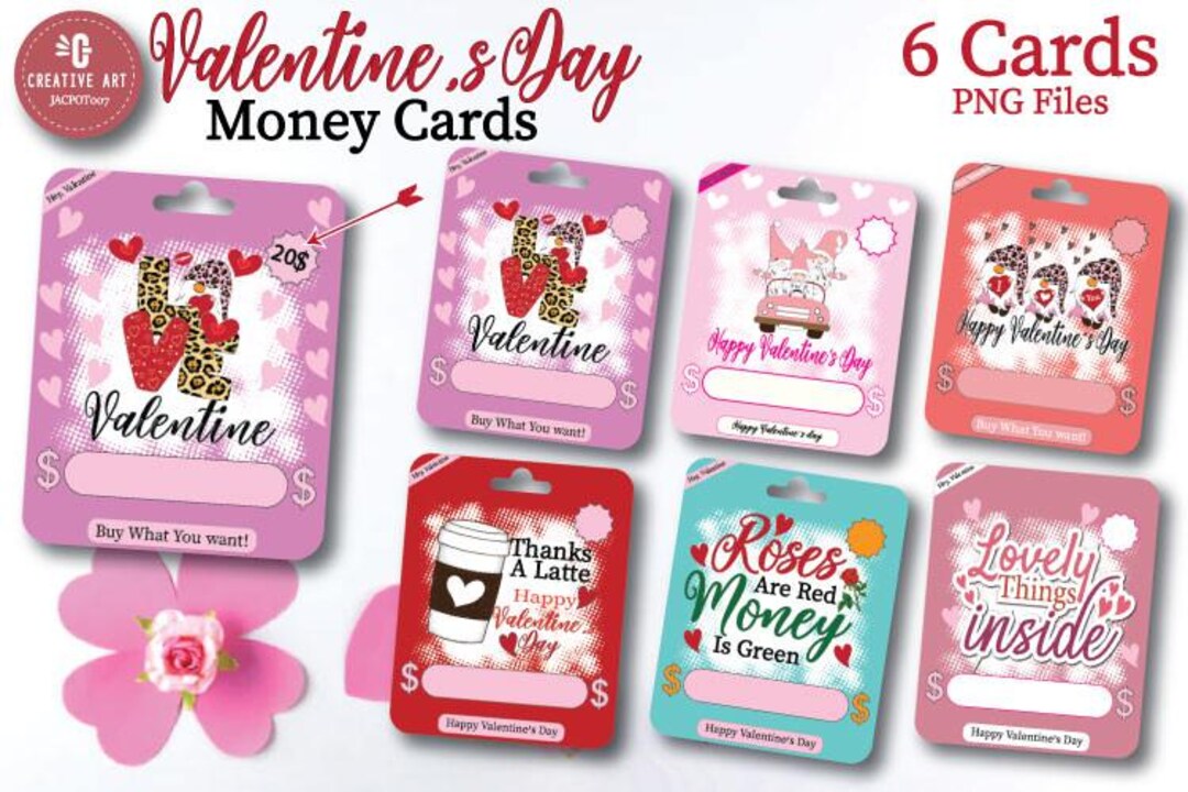 Valentine's Day Money Cards, Printable Card, Money Card, Valentine ...