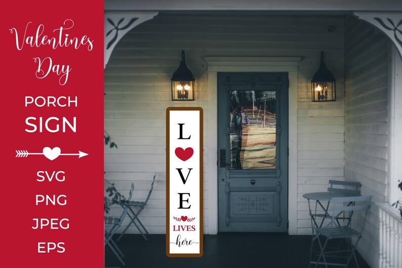 Valentine's Day Porch Sign Bundle, Vertical Valentine's Day Porch Sign ...