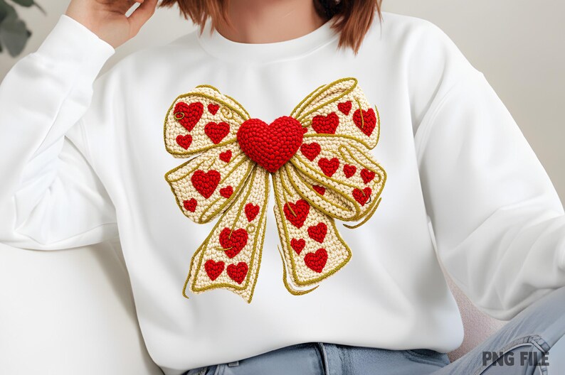 Coquette Bow Heart Png, Valentine Design Png, Valentine Bow Design ...