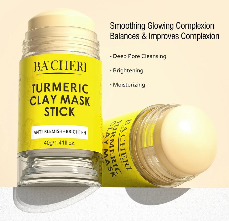 BACHERI Turmeric Clay Mud Mask Stick 40g - Etsy