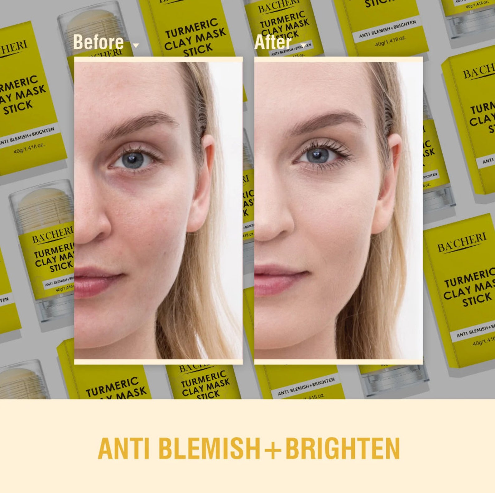 BACHERI Turmeric Clay Mud Mask Stick 40g - Etsy