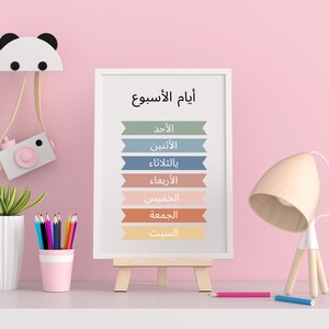 Set of 20 Arabic Educational Prints Montessori Arabic Classroom Posters ...