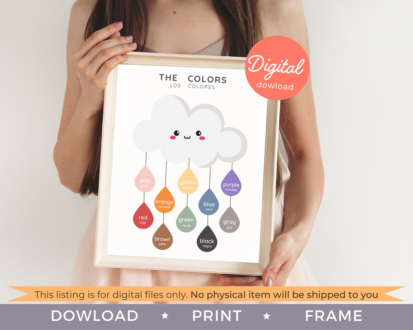 20 Bilingual English & Spanish Educational Posters, Montessori Prints ...