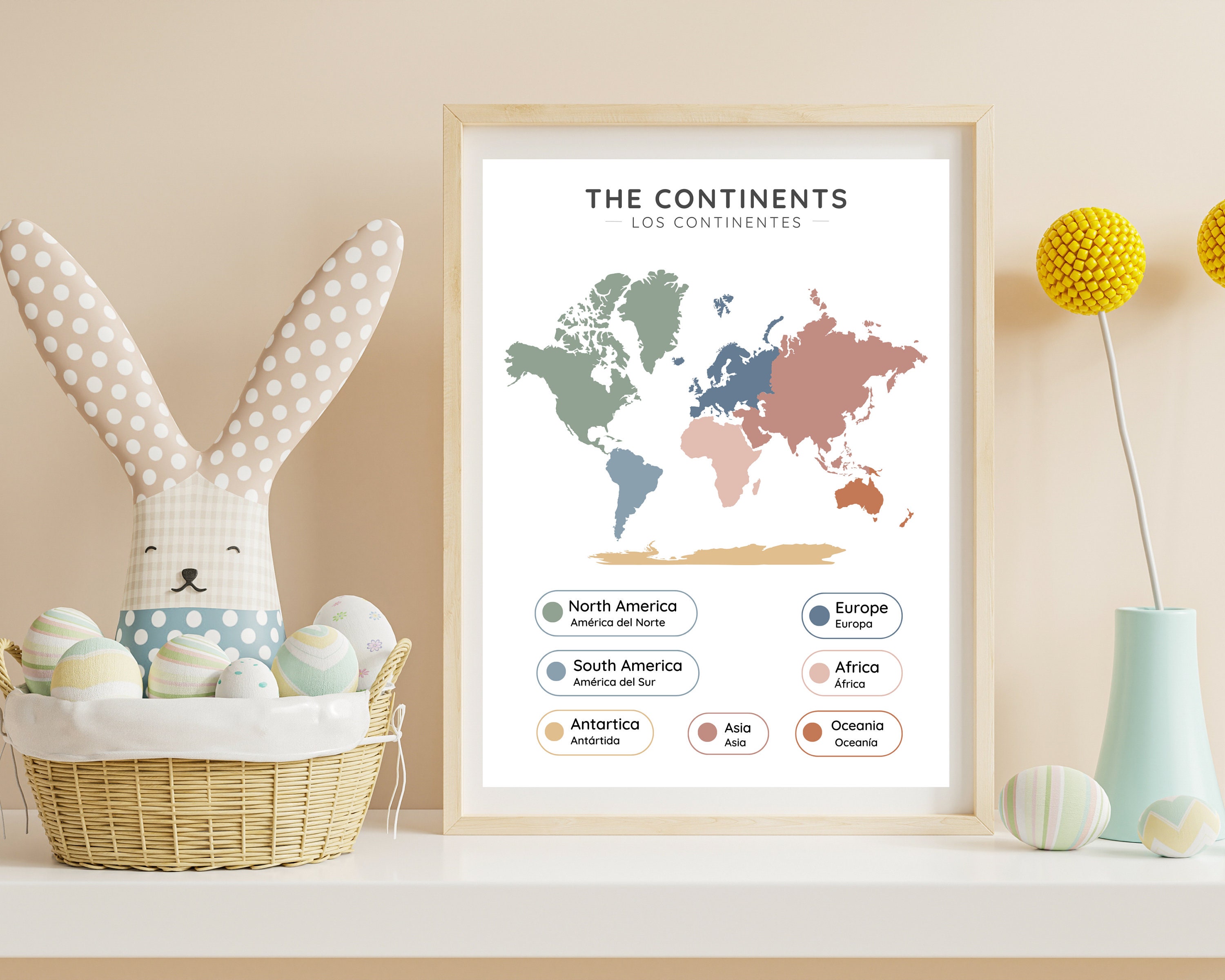 20 Bilingual English & Spanish Educational Posters, Montessori Prints ...