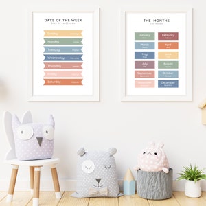 20 Bilingual English & Spanish Educational Posters, Montessori Prints ...