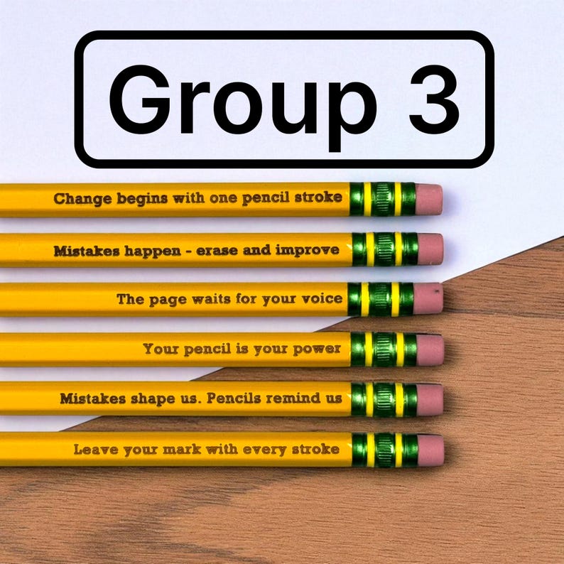 Engraved Motivational Pencils - Back to School - Positive Affirmation ...