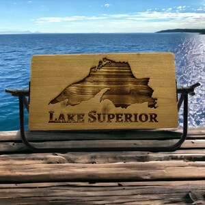 Lake Superior Gift, Lake Superior Wedding Gift Lake Superior Wood Sign ...