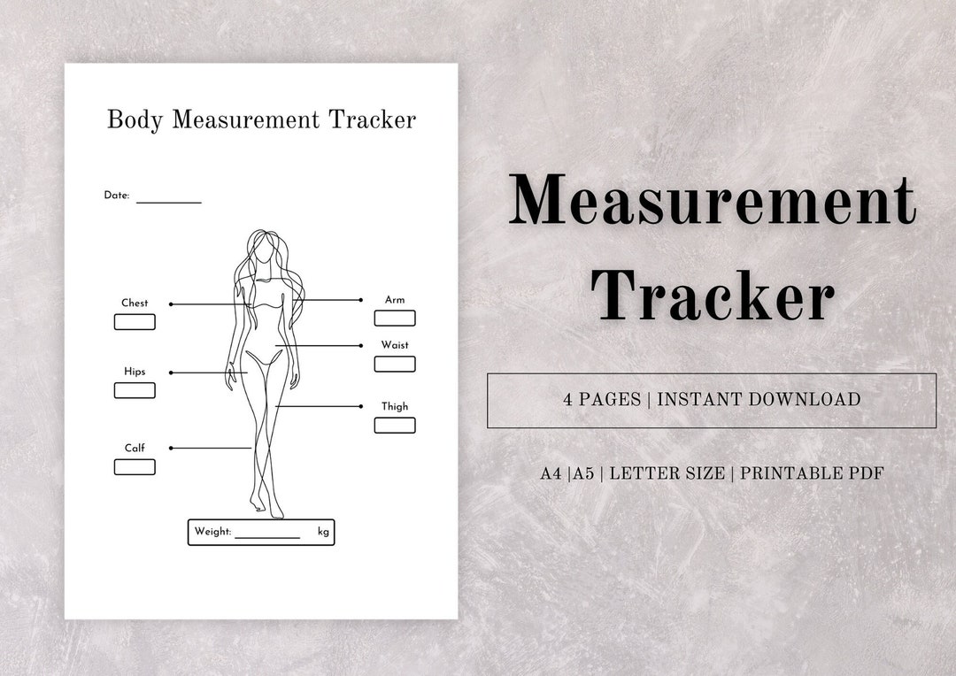 Kit for Tracking Body Measurements, Weight Loss Challenge, Fitness ...