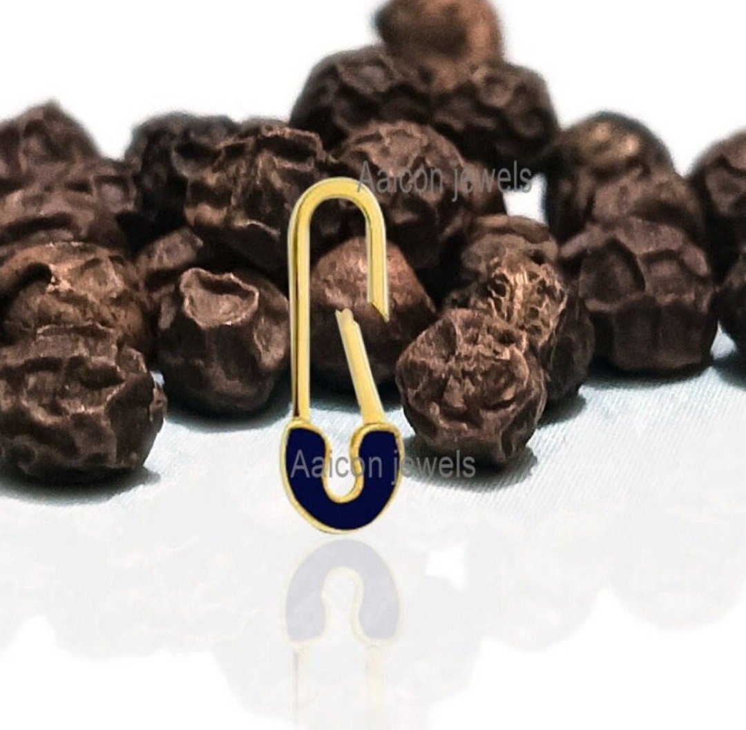 925 Silver Enamel Safety Pin Pendant, Connector Enhancer Lock, Safety ...