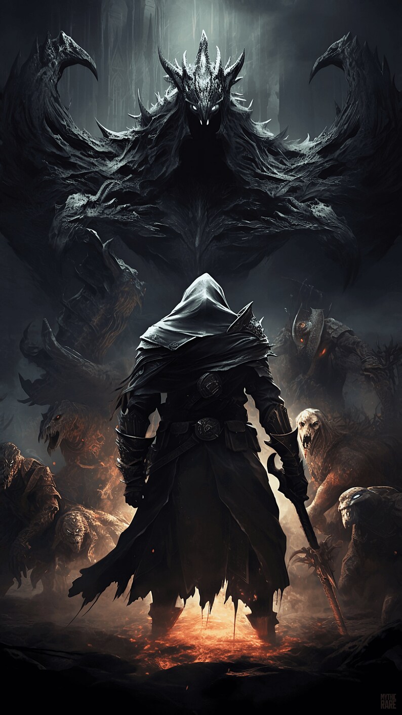 Dark Fantasy Art | Dark Knight Monster | Digital Print | Instant ...