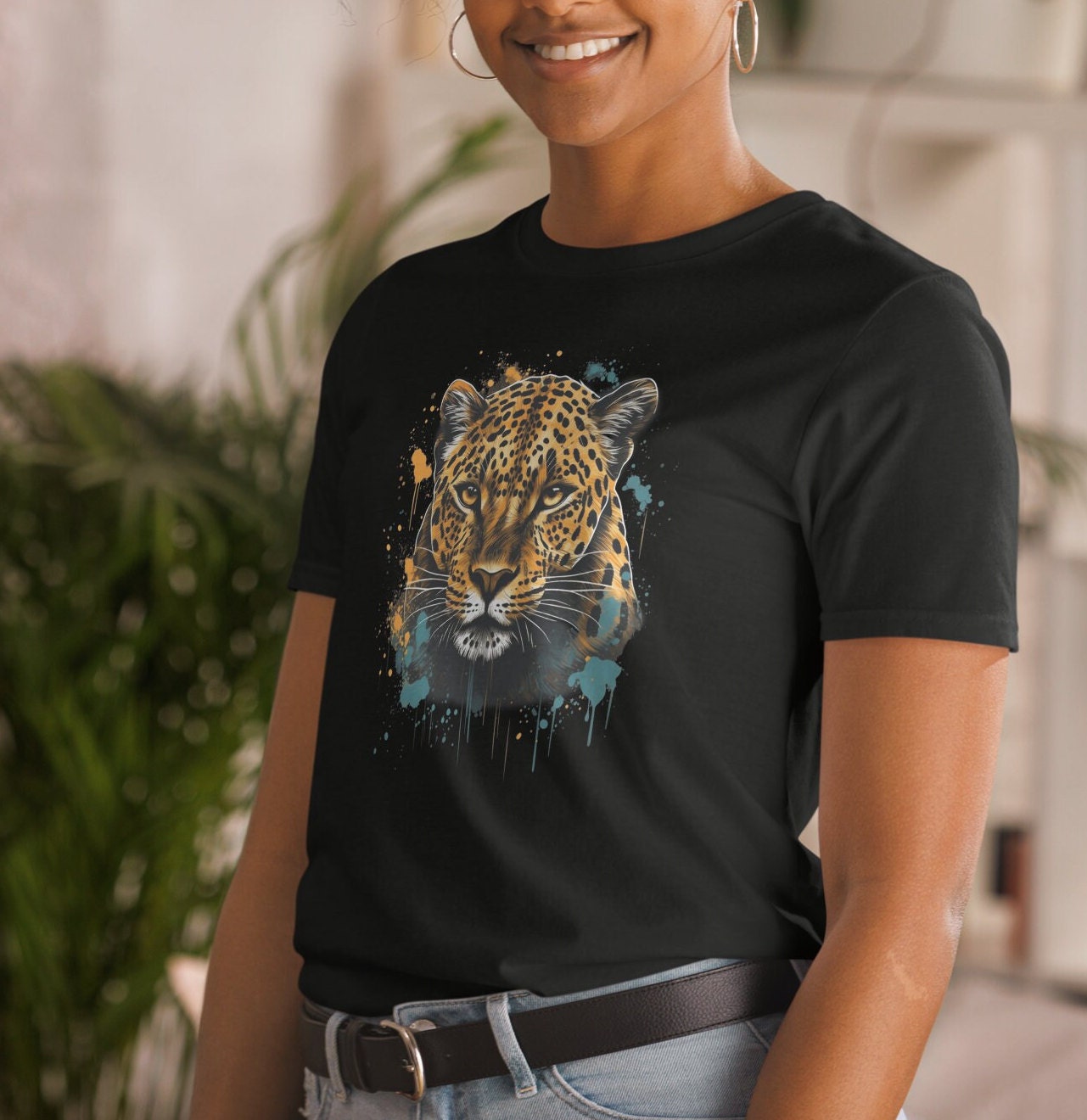 Leopard T-shirt Unique Animal T Shirt Wildlife Animal Art Animal ...