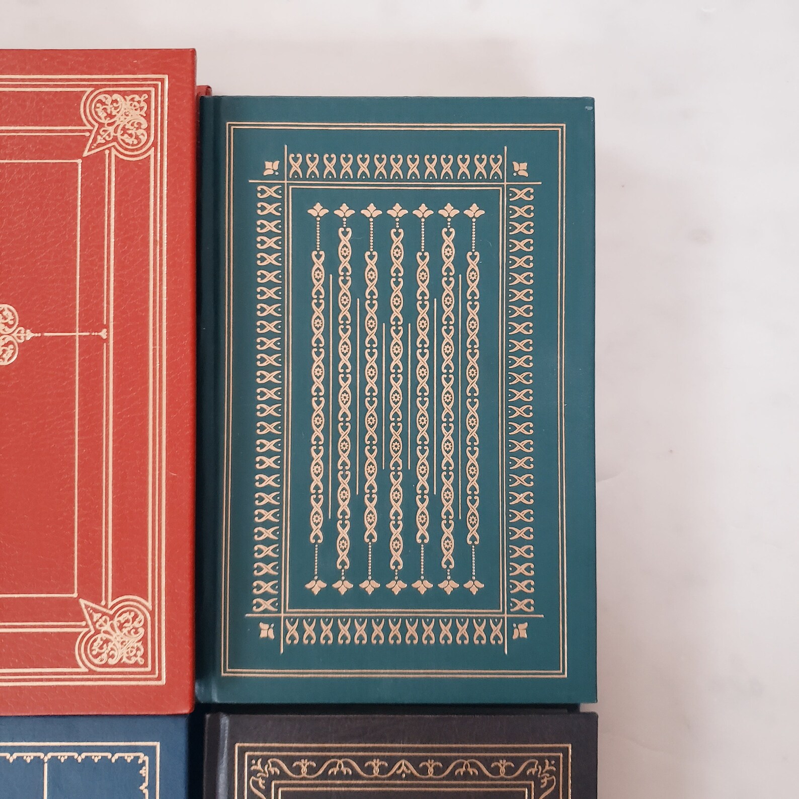 The Franklin Library Leather Books - Decorative Books for Shelf Decor ...