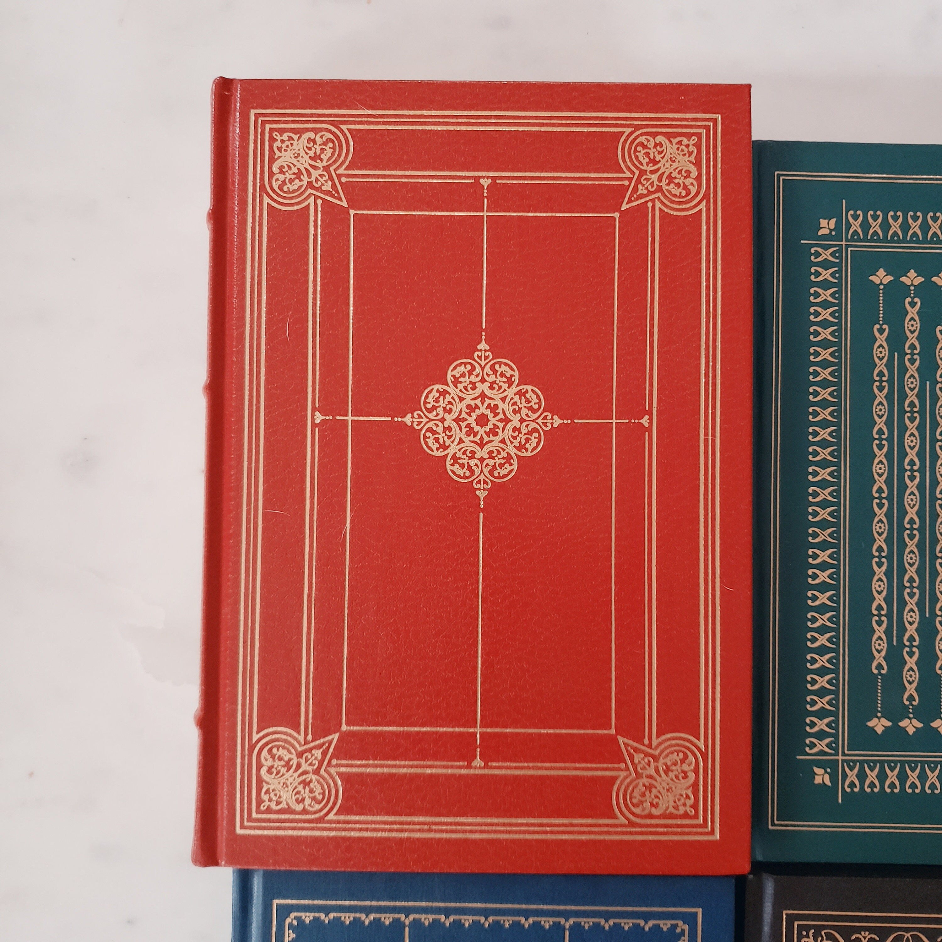 The Franklin Library Leather Books - Decorative Books for Shelf Decor ...