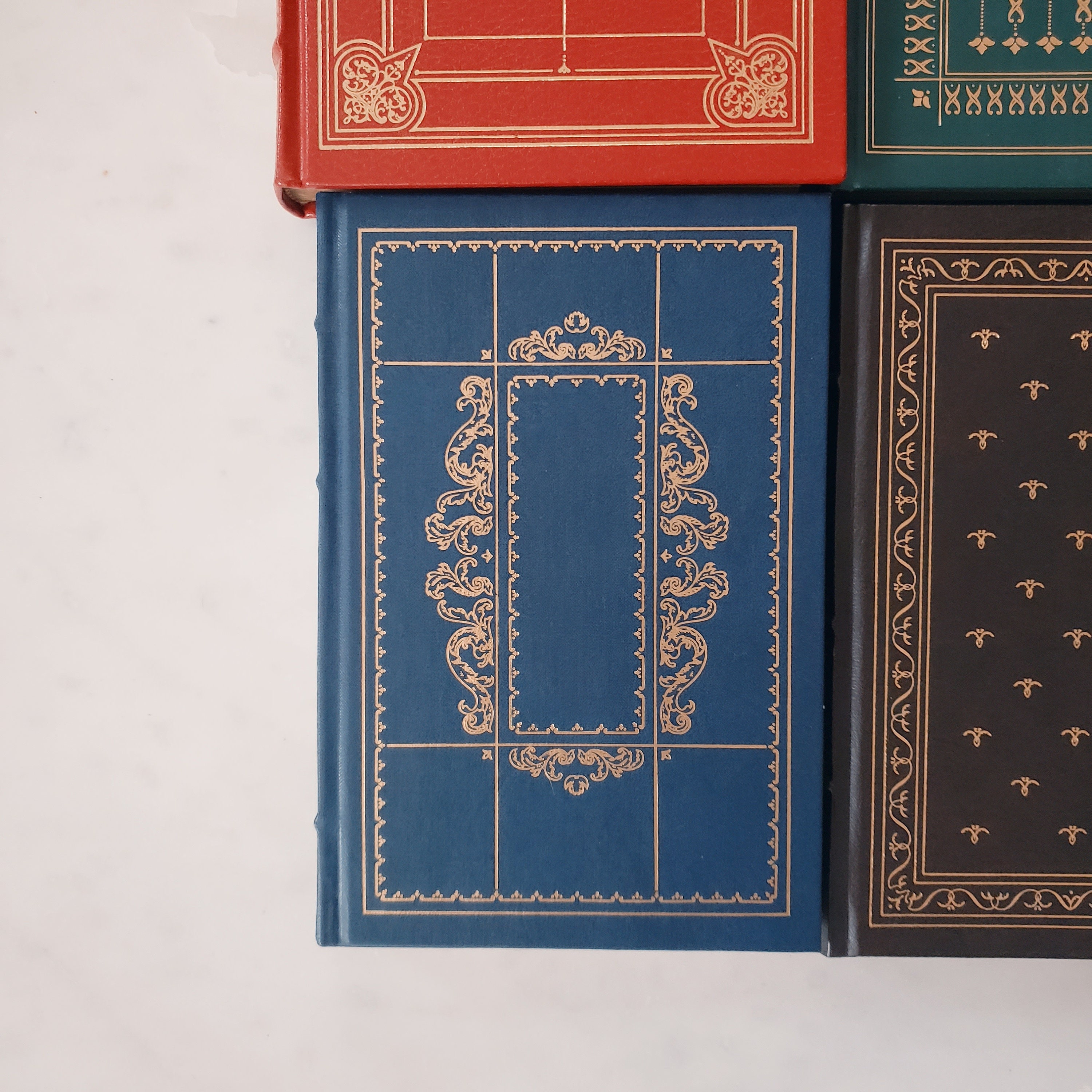 The Franklin Library Leather Books - Decorative Books for Shelf Decor ...