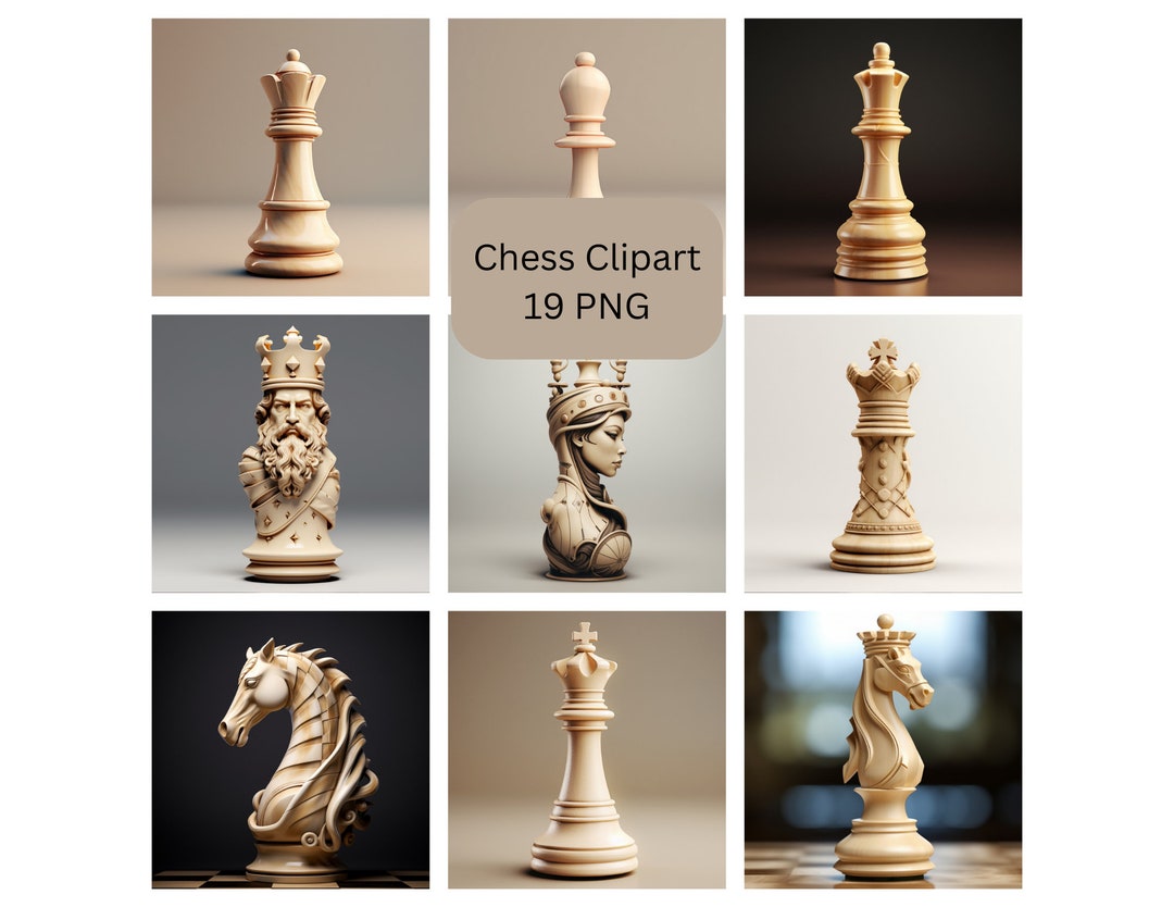 Chess Clipart, Chess Pieces PNG, Digital Files, Sublimation, Commercial ...