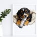 26 Puppies With Milk Bottle Watercolor Clipart, Animals Clipart, PNG ...