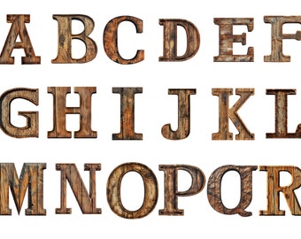 Alphabet Wood Clip Art Watercolor Clipart Cards Download Free ...