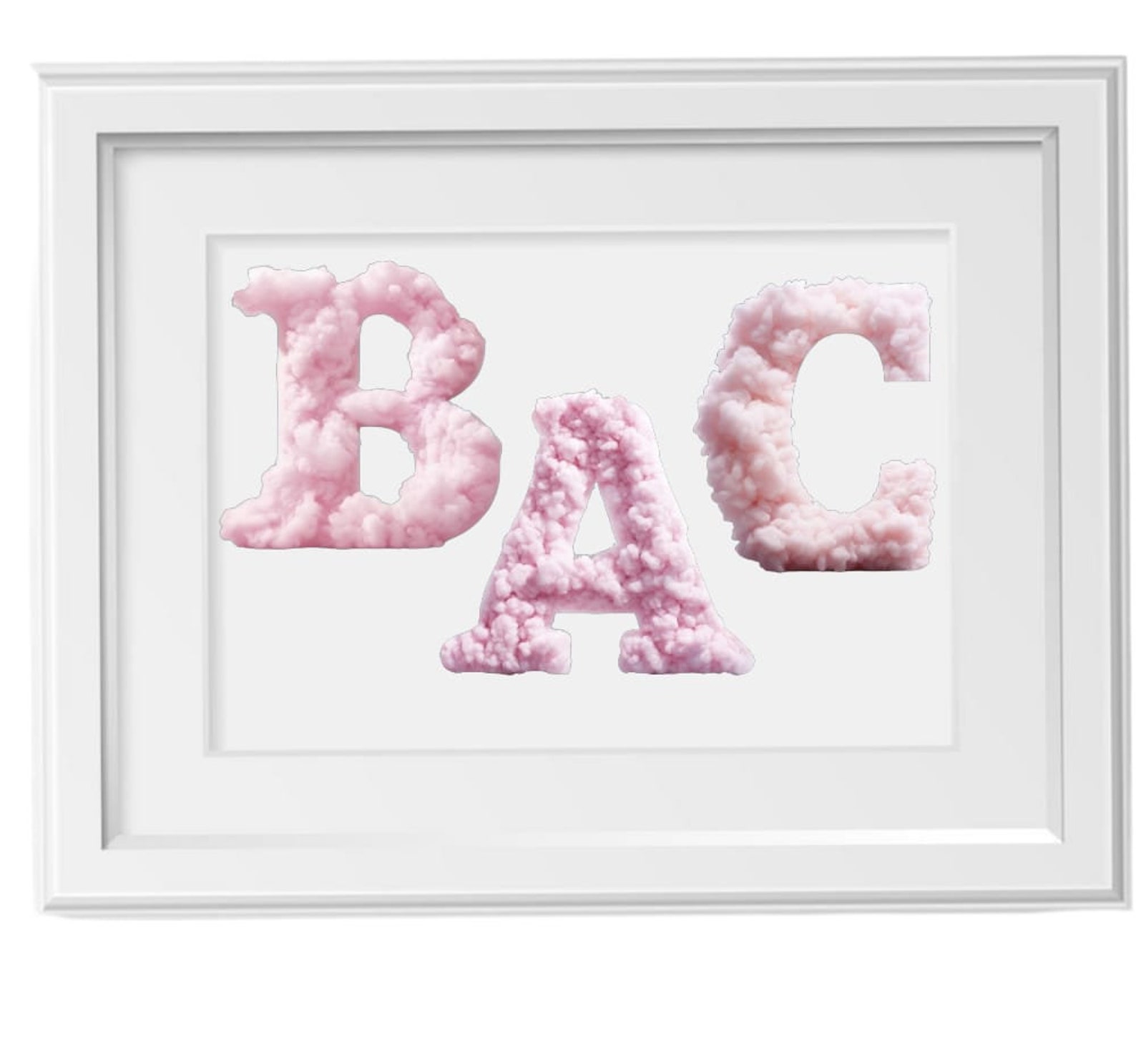 PINK CLOUDS Alphabet Clipart ,CLOUDS Alphabet, Transparent Background ...