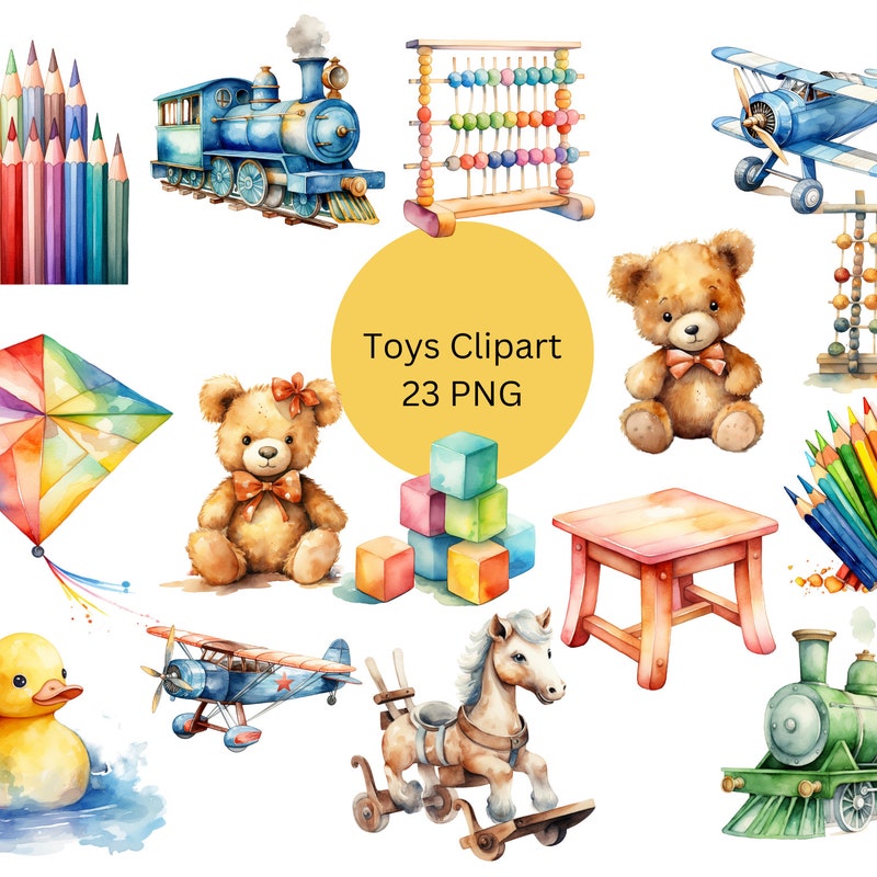 Toys Clipart - Etsy