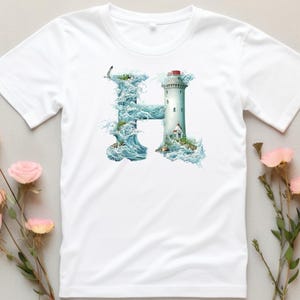 Lighthouse Waves Alphabet Clipart - Nautical Coastal Letters PNG ...