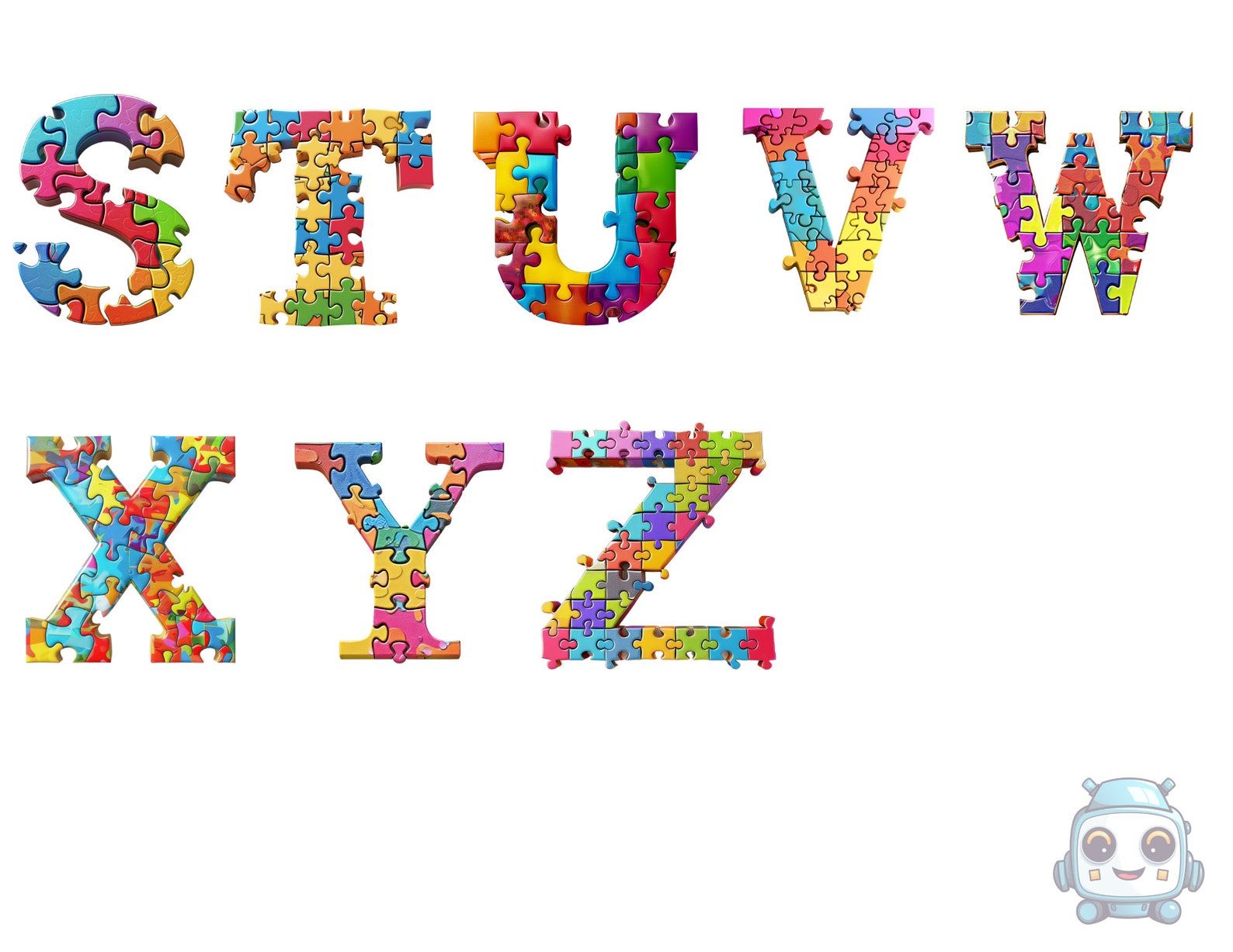 Clipart Puzzle Alphabet, Puzzle Letters Png, Alphabet Png, Instant ...