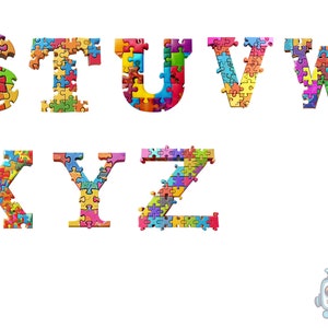 Clipart Puzzle Alphabet, Puzzle Letters Png, Alphabet Png, Instant ...