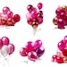 Hot Pink Balloons Clipart, Glitter Balloon Png Digital Overlays With ...